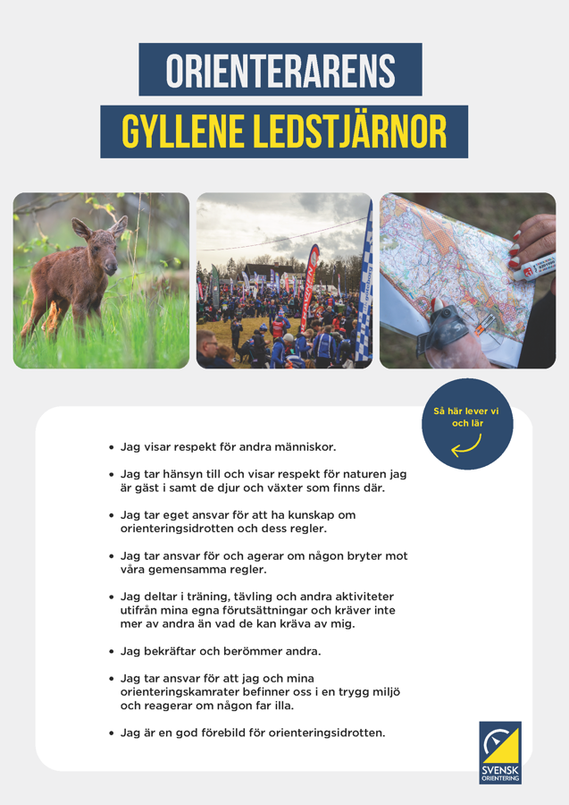 Om orienterarens gyllene ledstjärnor - uppförandekod